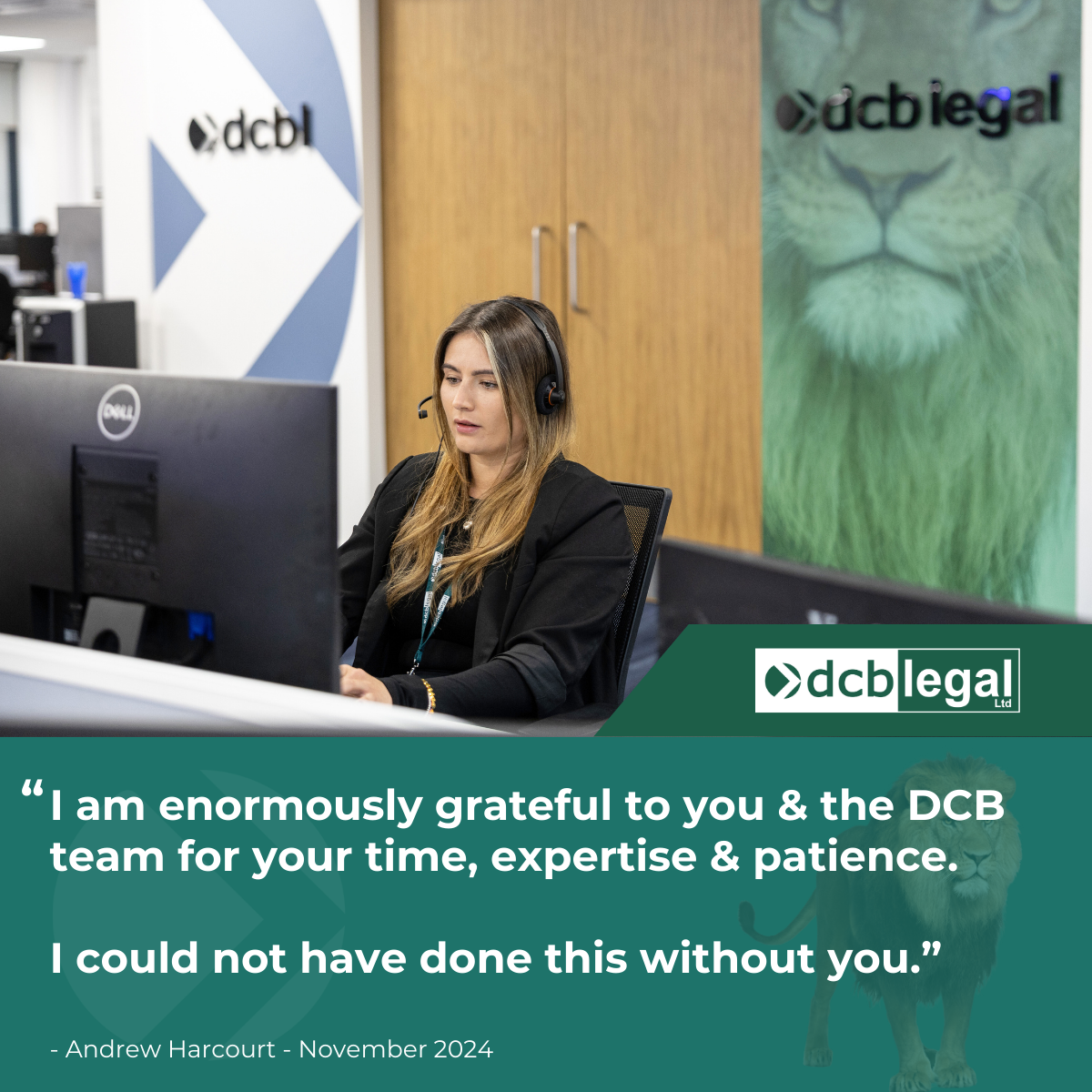 Client Review: "I could not have done this without you." | DCB Legal